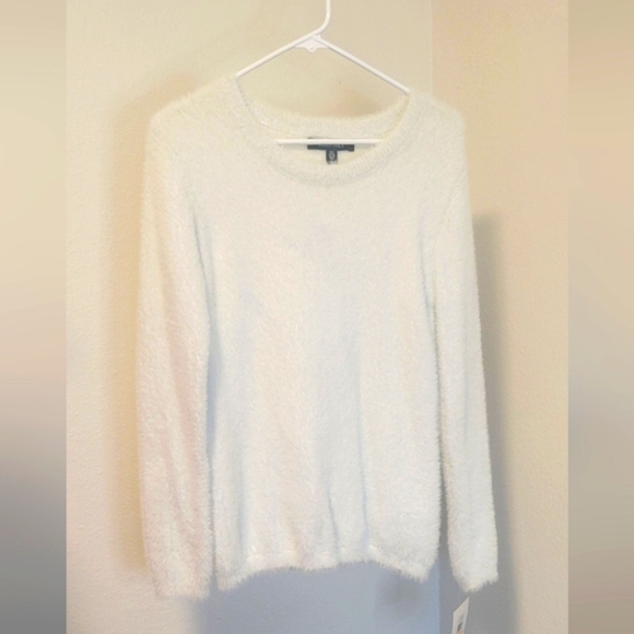 Vintage Ellen Tracy Metalic Textured (FUZZY) Sweater Crew & Scoop Necks